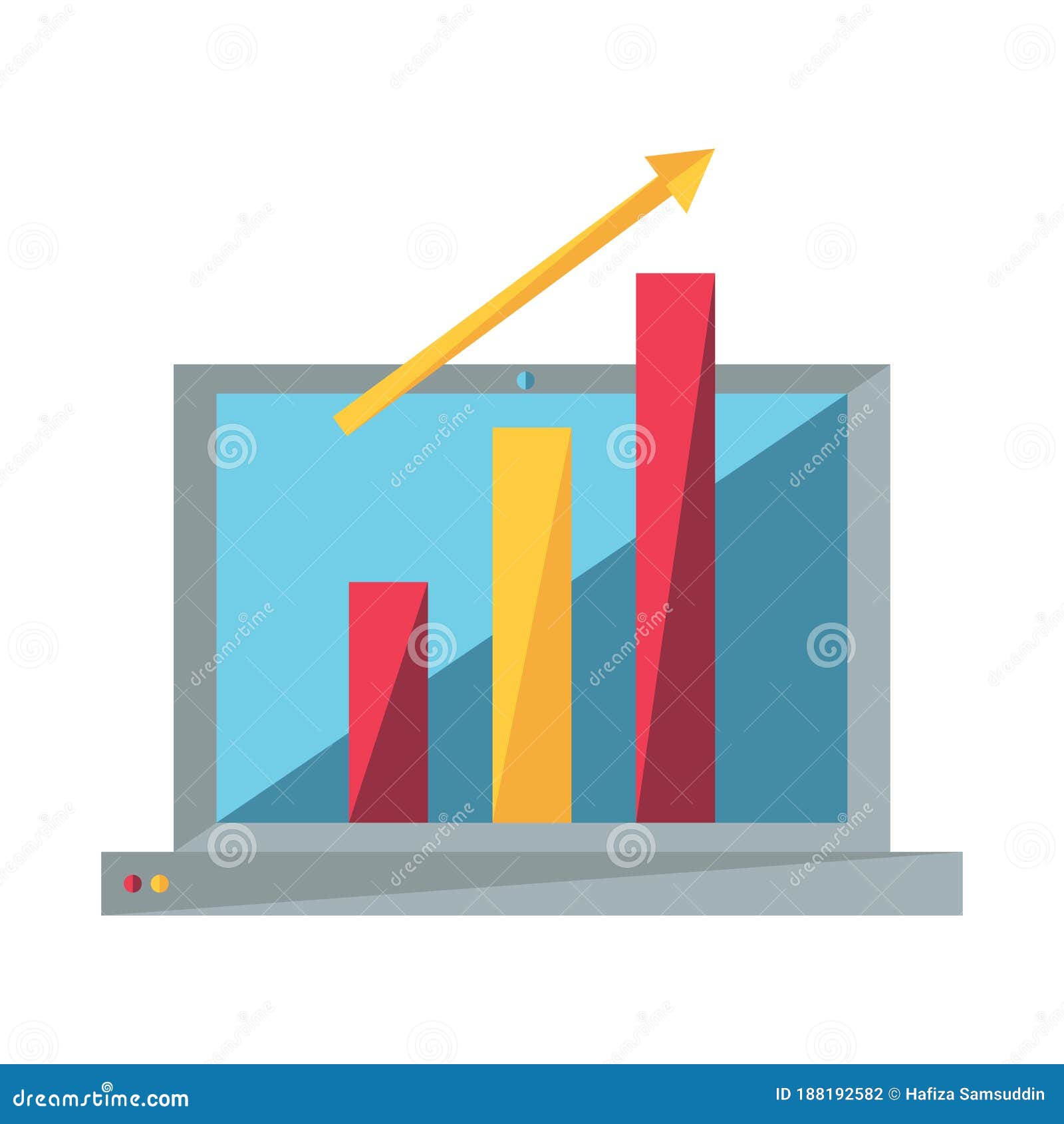 Process Bar Graph. Vector Illustration Decorative Design Stock Vector ...