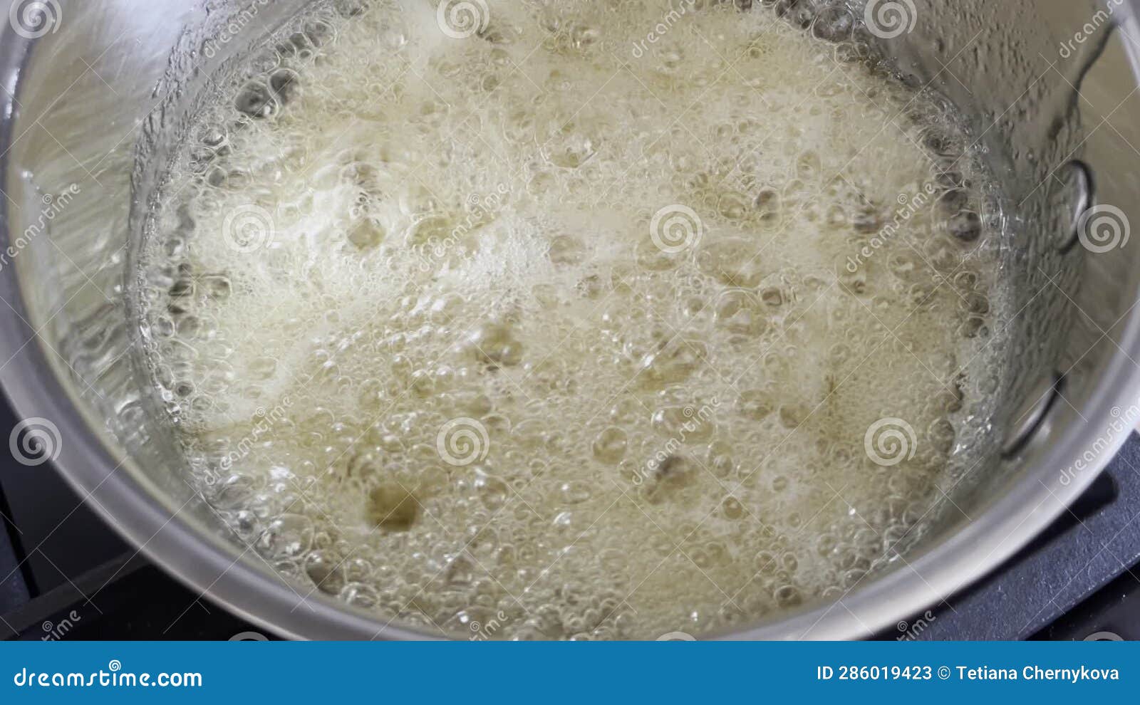 The Process of Boiling Sugar To Make Sweet Syrup Stock Video - Video of ...