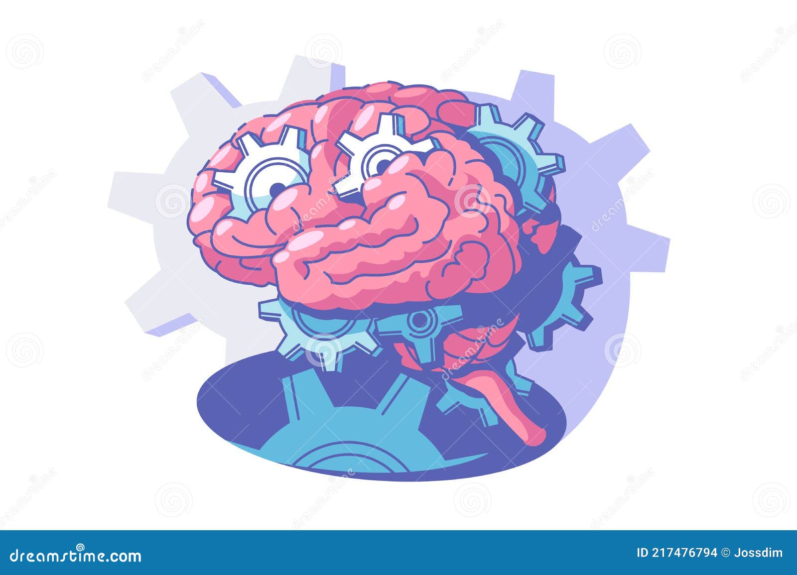 Process Of Brain Activity Vector Illustration | CartoonDealer.com ...
