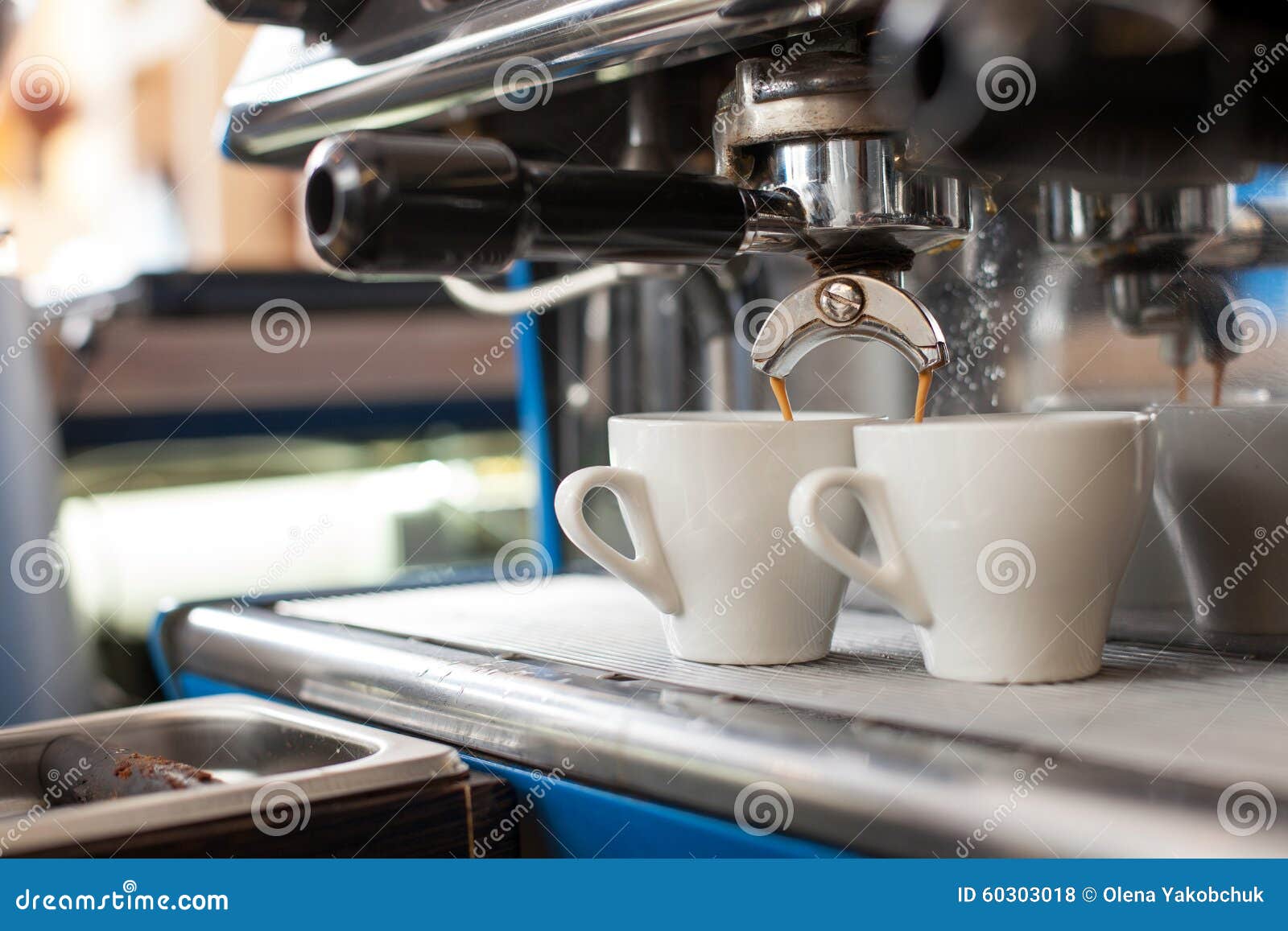 Process of Brewing Coffee in Nice Cafeteria Stock Photo - Image of heat ...