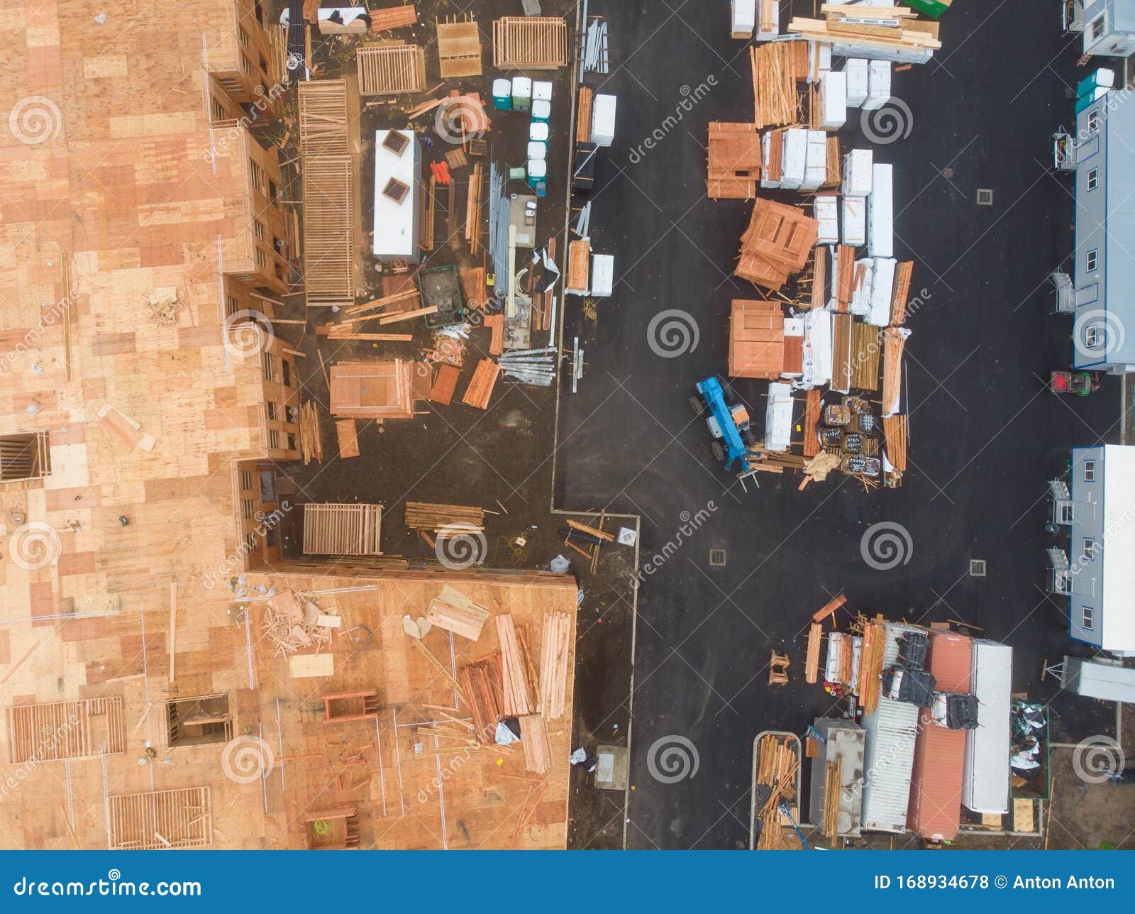 The Process of Building Apartments, Structures, Wooden Construction ...