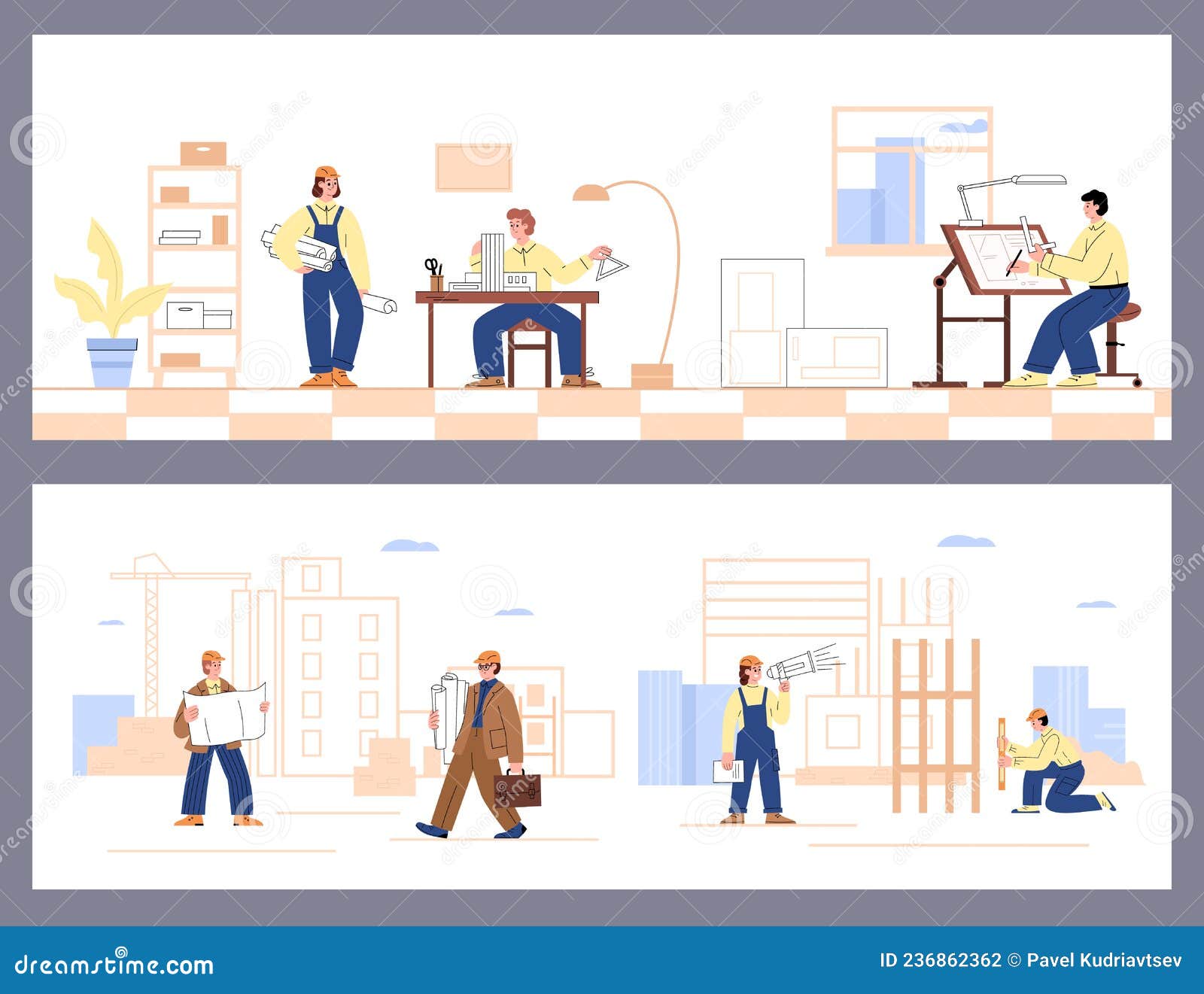 Process of Building Construction from Architectural Blueprint To ...