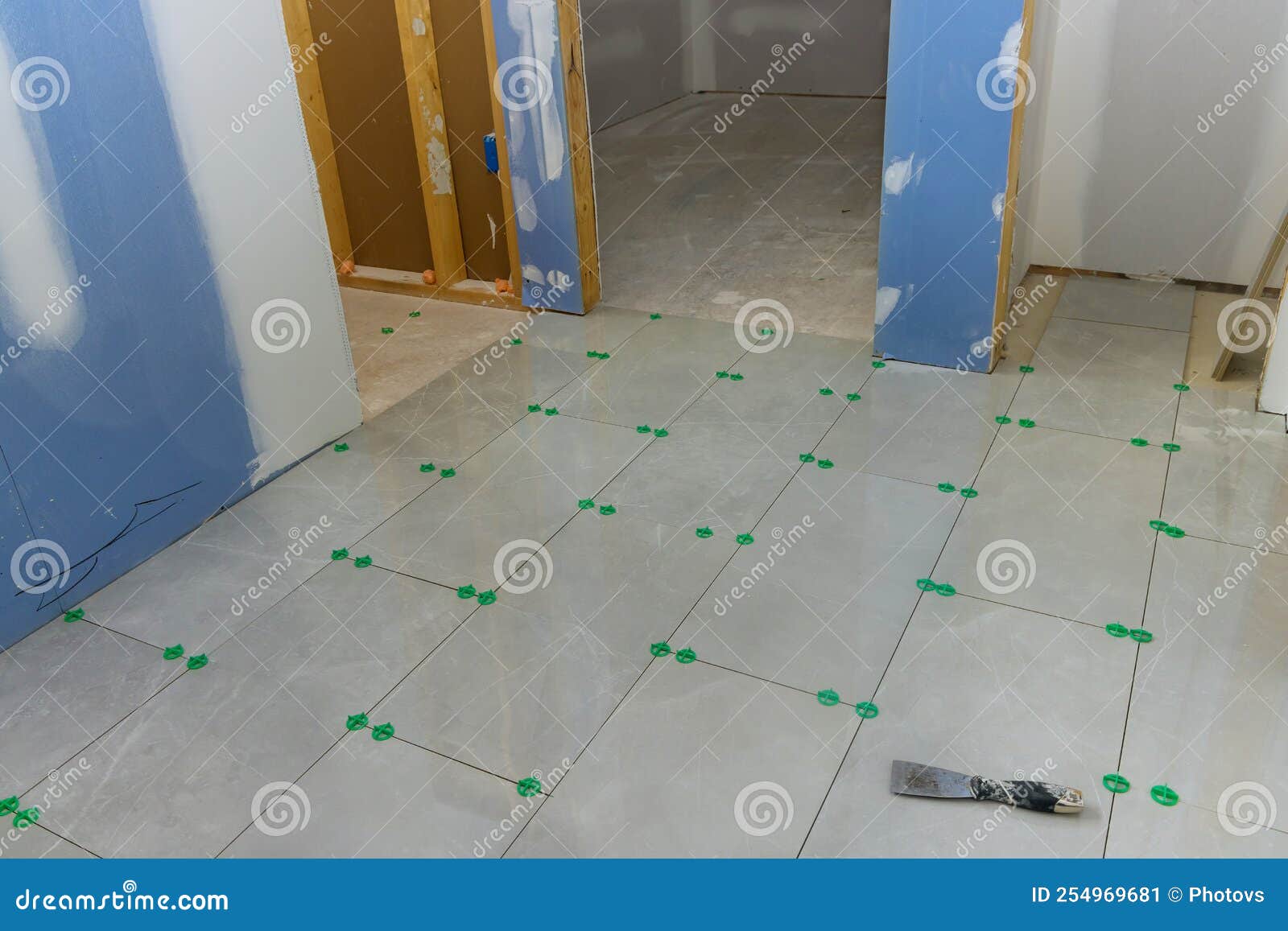 In the Process of Building a New Home, the Bathroom is Laying Being ...