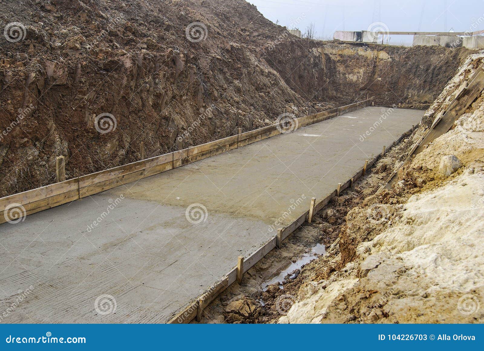 The Process of Building a New Road Stock Image - Image of sand ...