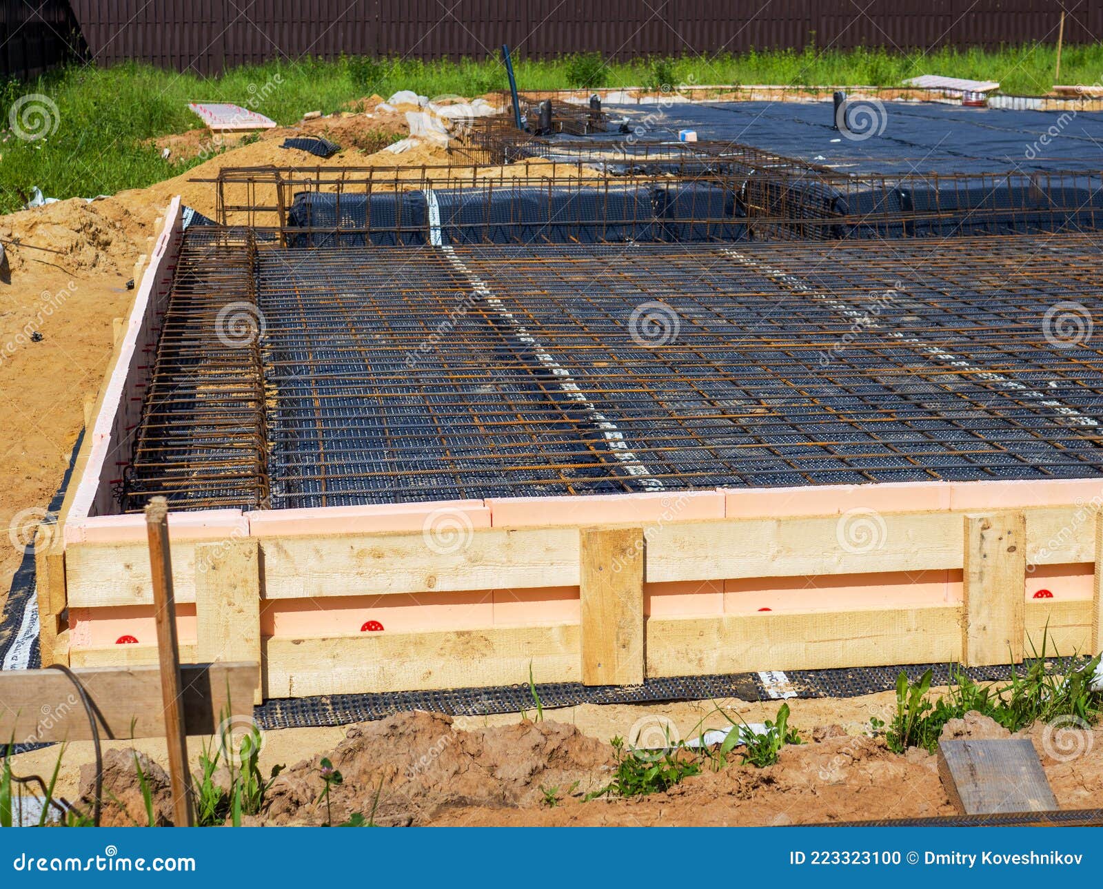 The Process of Building a Private House. a Fragment of Reinforcement ...