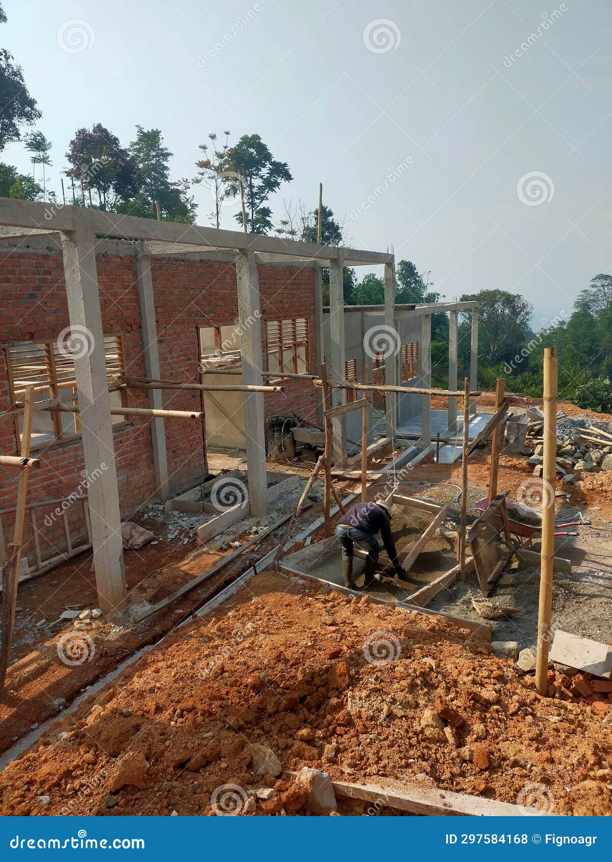 Process of Building a School Biology Laboratory Building Stock Photo ...