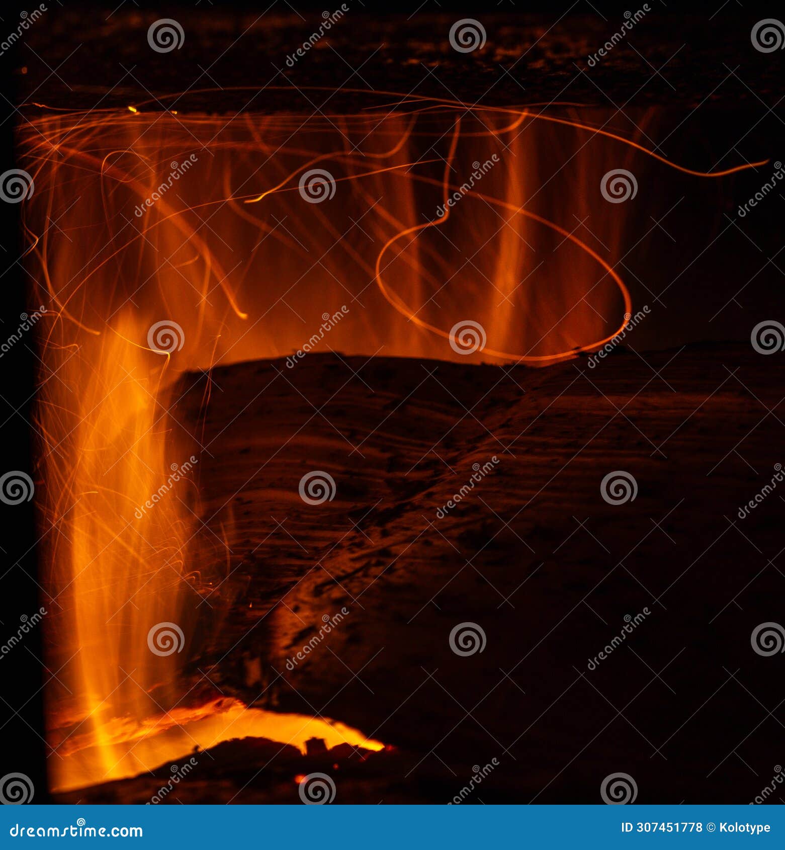 The Process of Burning Part of a Log in a Stove Stock Photo - Image of ...