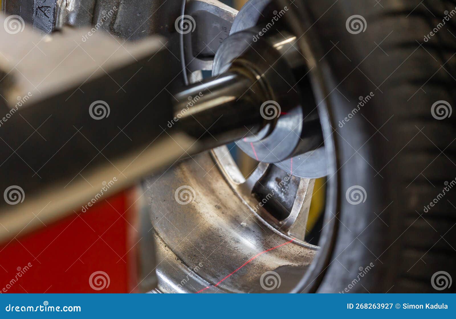 Process of Car Wheel Geometry, Vehicle or Car Diagnostics Stock Image ...