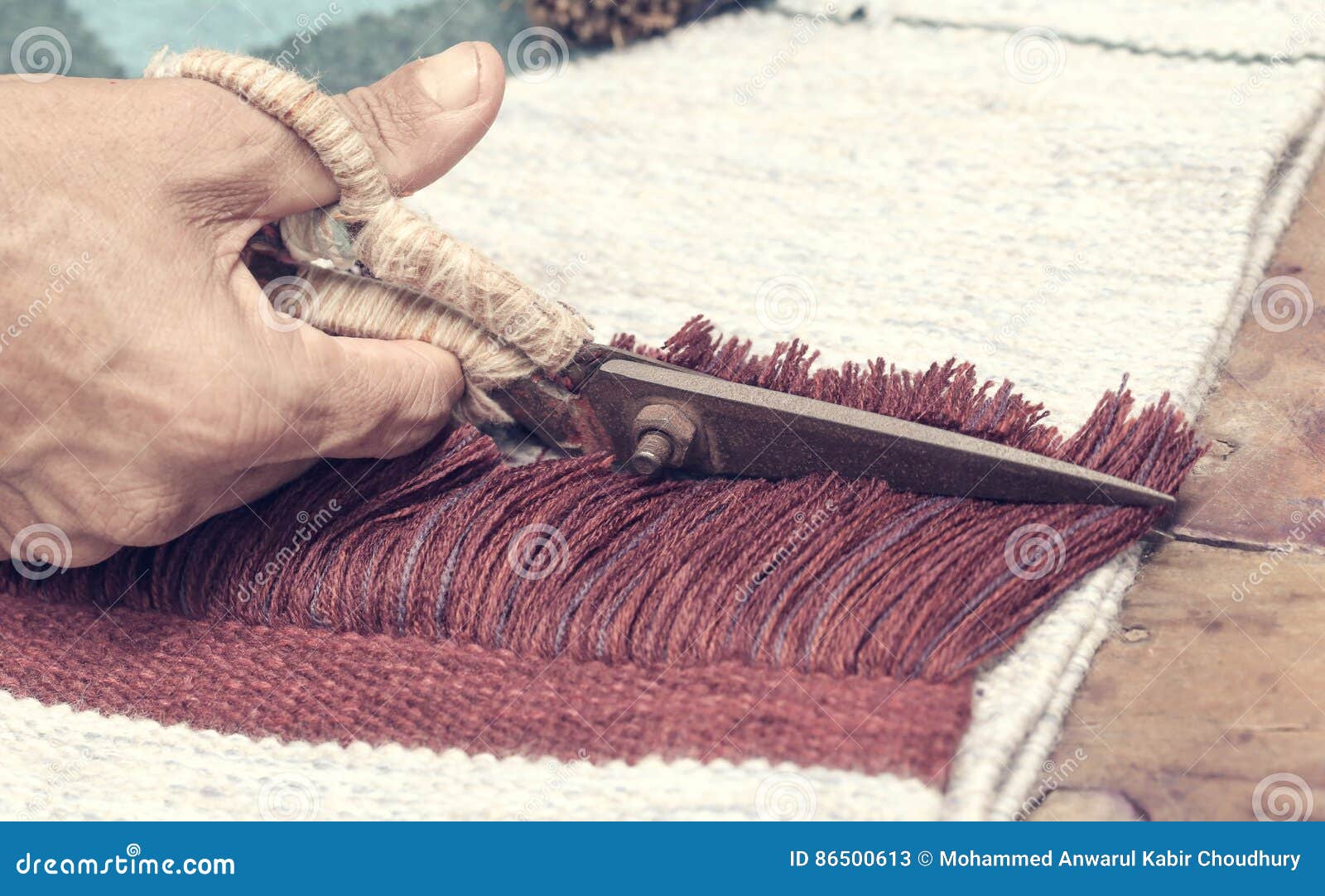 Process of carpet making stock image. Image of pattern - 86500613