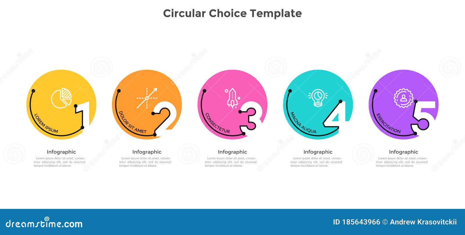 Modern Infographic Vector Template Stock Vector - Illustration of ...