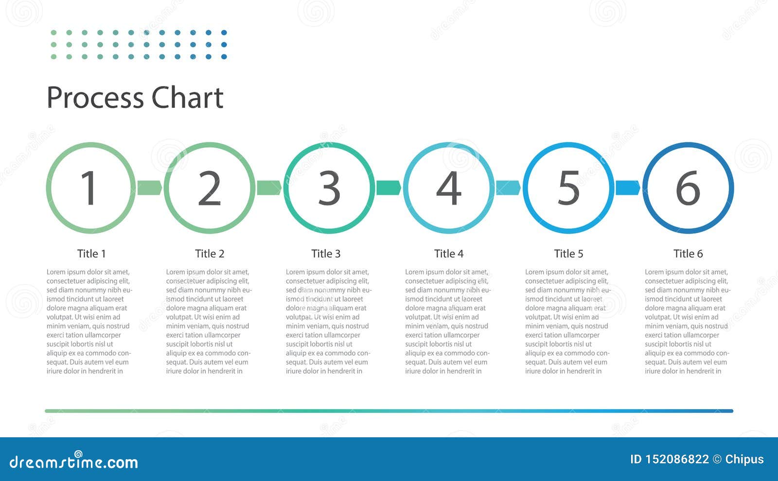 Premium Vector Six Step Process Chart Slide Template - Bank2home.com