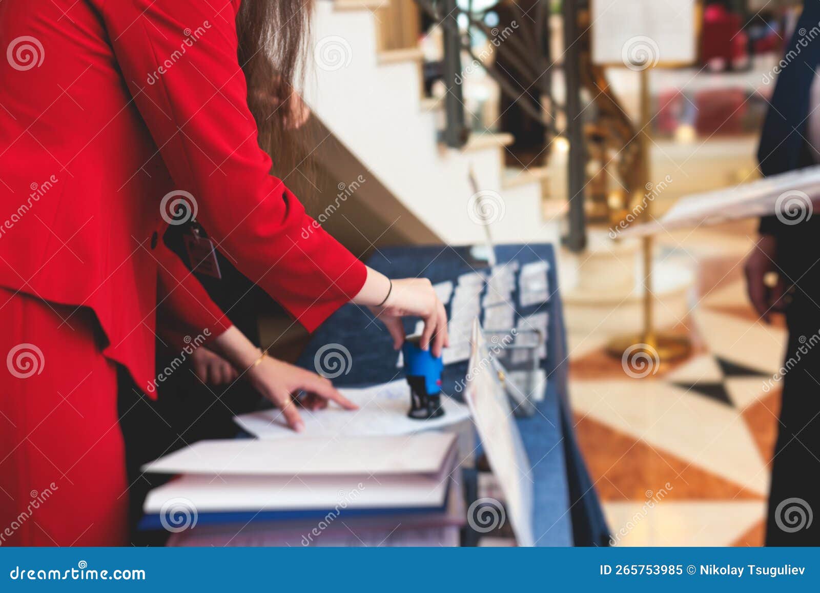 Process of Checking in on a Conference Congress Forum Event ...