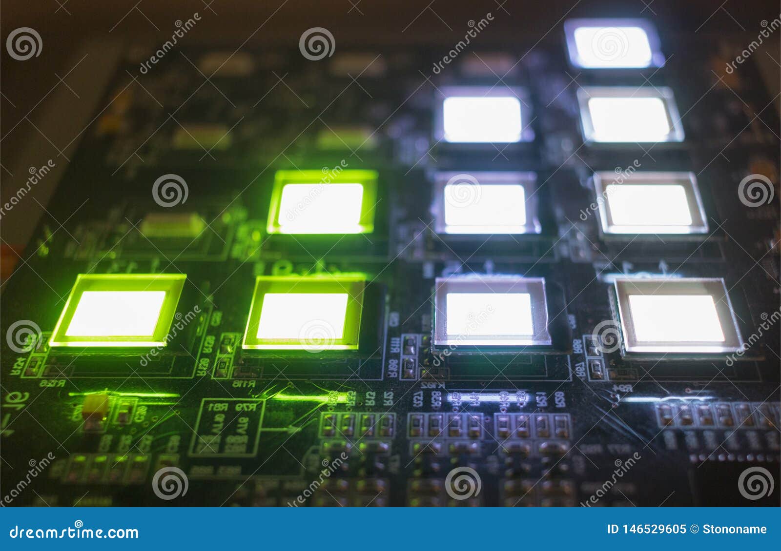 The Process of Checking Several Oled Displays on the Test Station ...