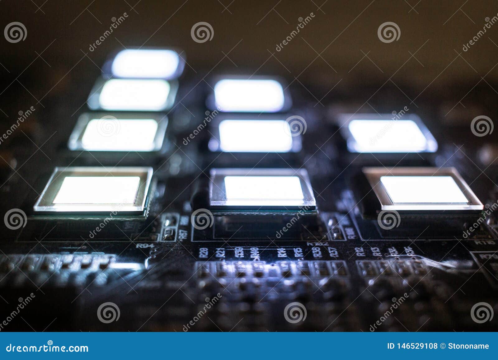 The Process of Checking Several Oled Displays on the Test Station ...