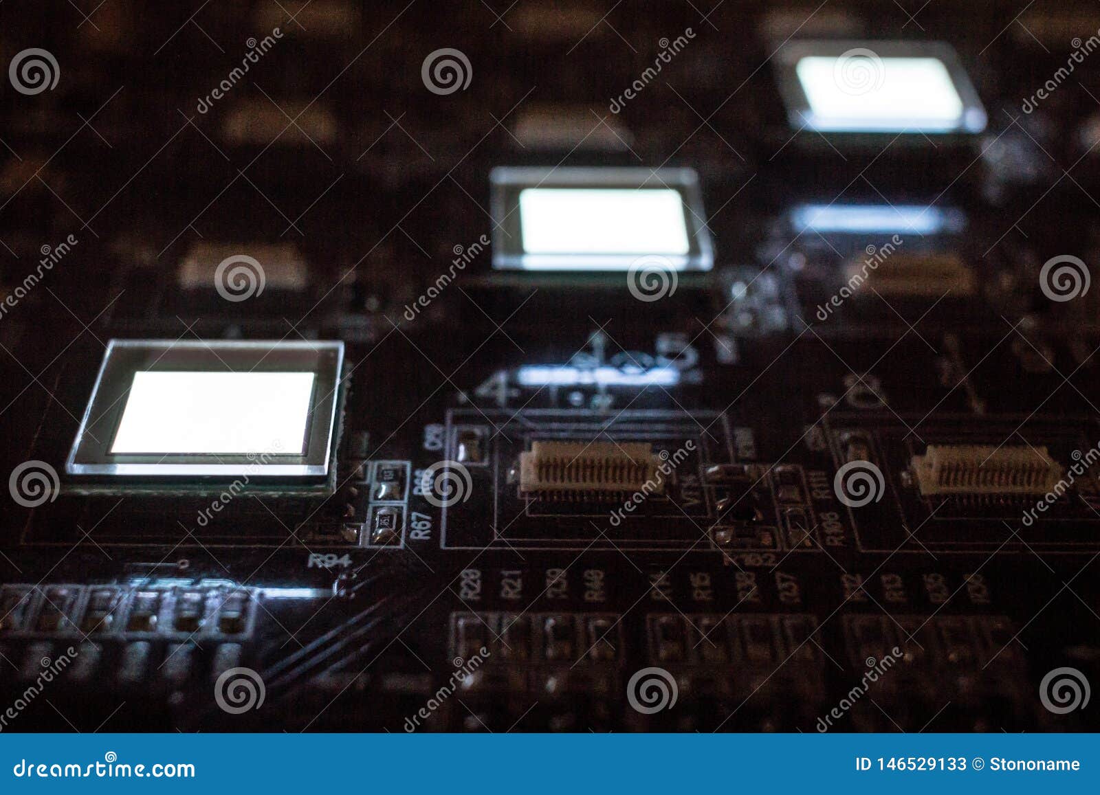 The Process of Checking Several Oled Displays on the Test Station ...