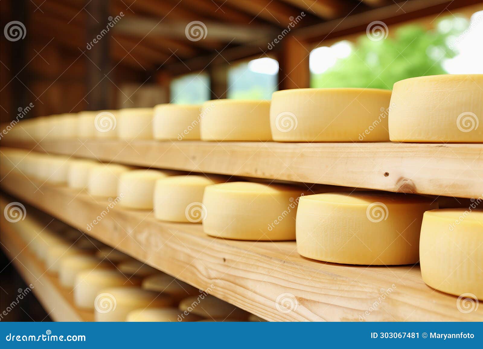Process of Cheese Production at a Factory, Highlighting Craftsmanship ...