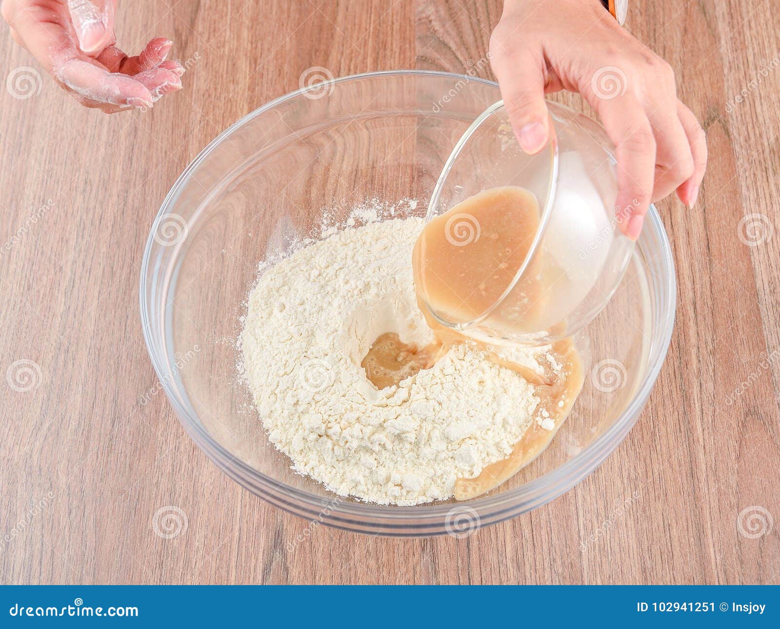 The Process of Chef Cooking Pan-fried Bun Stock Image - Image of ...
