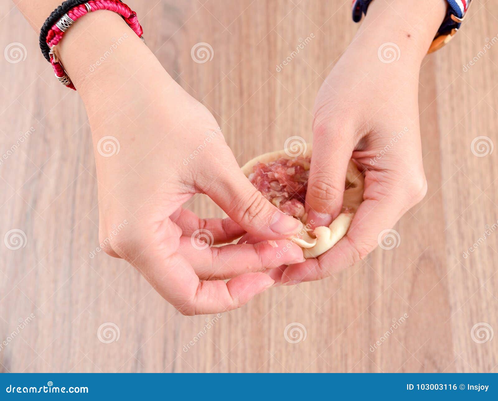 The Process of Chef Cooking Pan-fried Bun Stock Photo - Image of ...