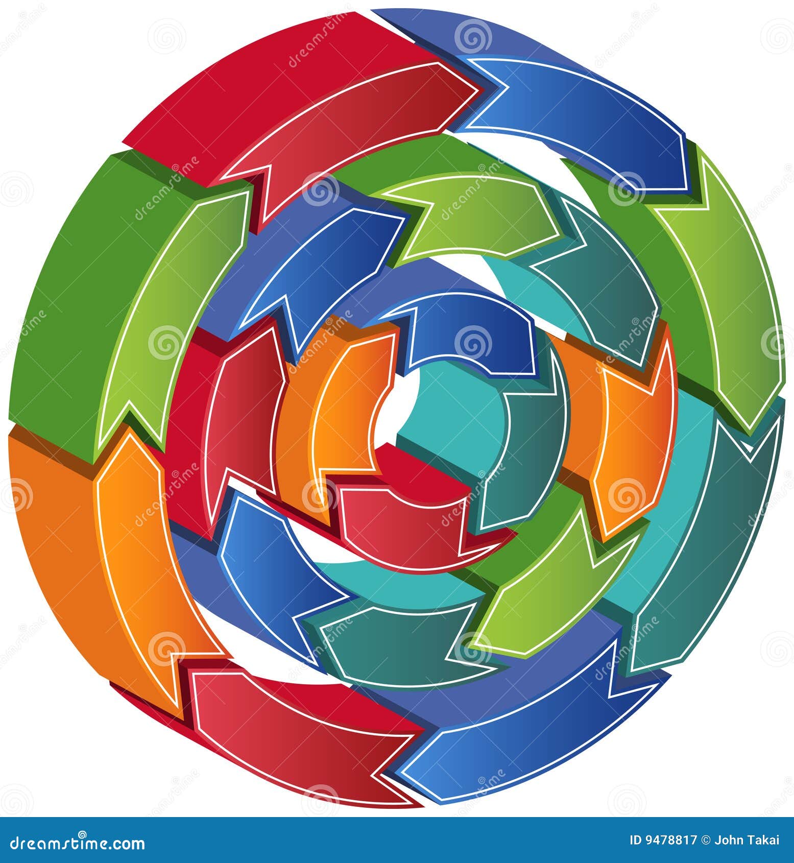 Process Circle Diagram stock vector. Illustration of isolated - 9478817