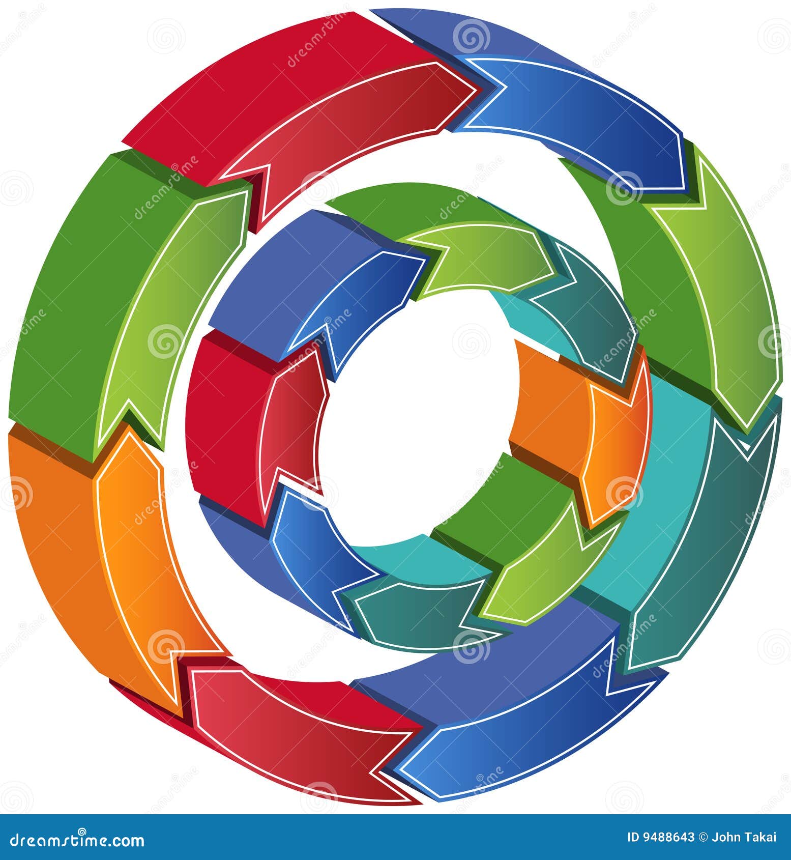 Process Circle Diagram stock vector. Illustration of rotating - 9488643