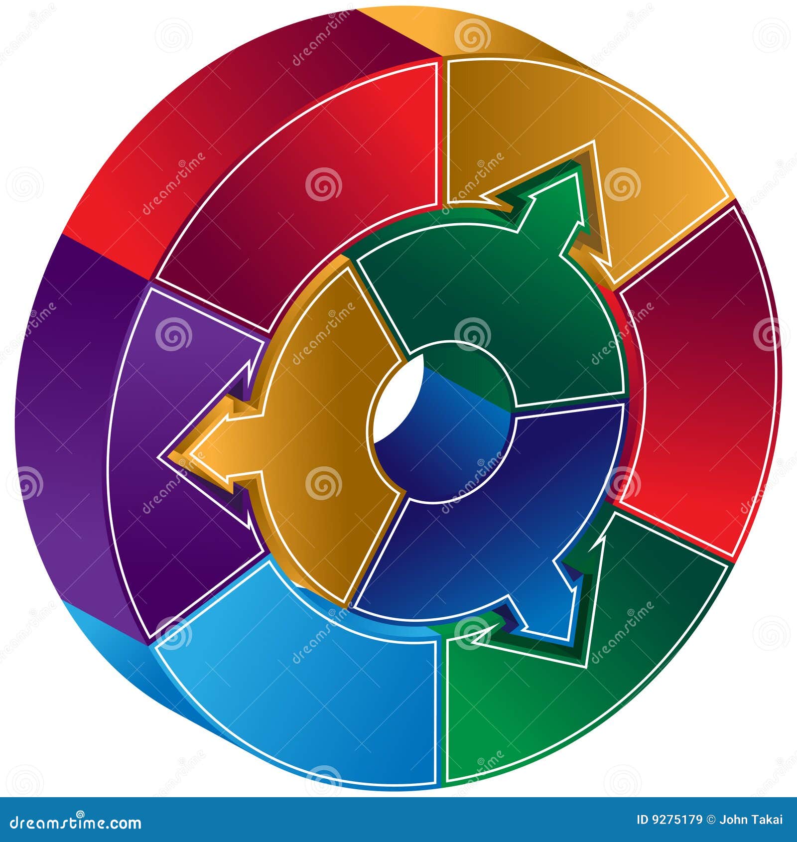 Process Circle Diagram - Infrastructure Stock Vector - Illustration of ...