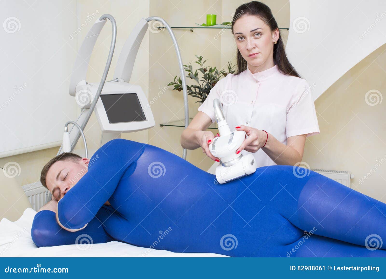 Process at the Clinic Lipomassage Stock Image - Image of female ...