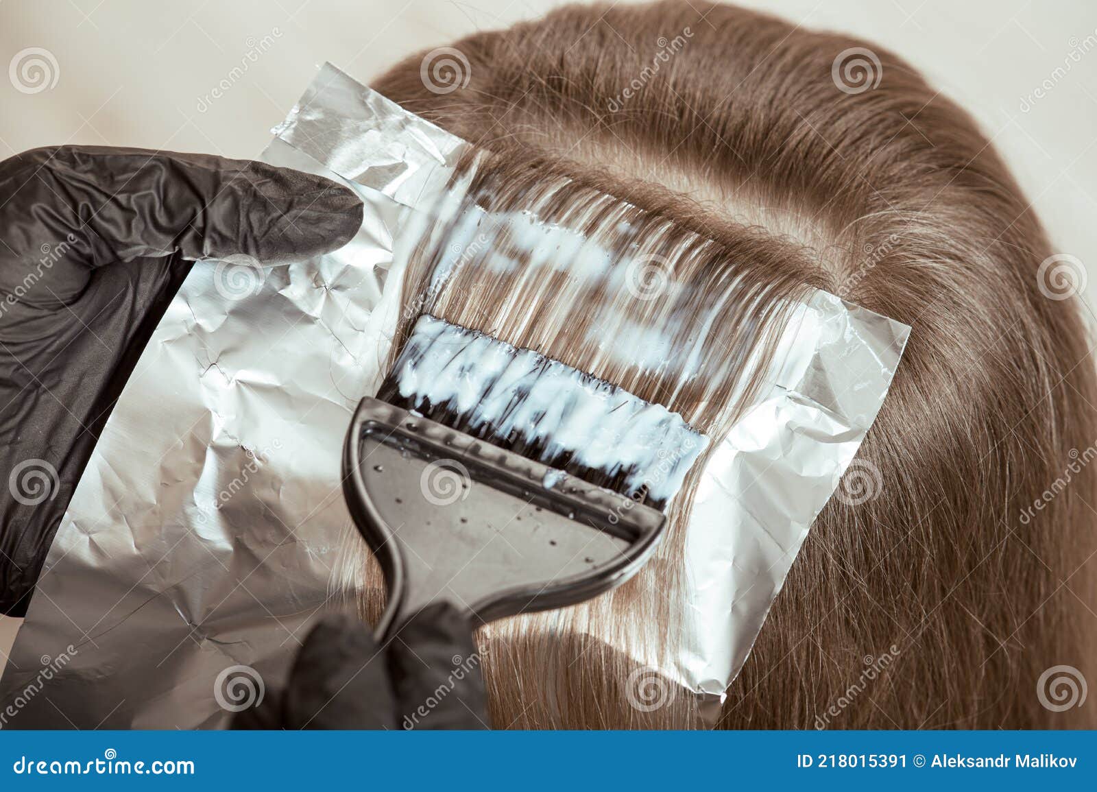 Lock Of Hair In Hand Of Dermatologist Or Trichologist, Wearing Glove On ...