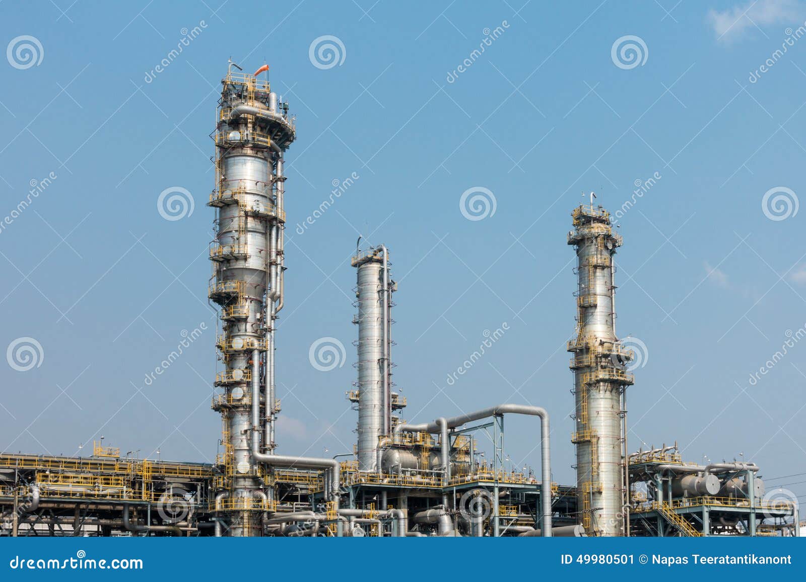 Process Columns of Natural Gas Plant Stock Image - Image of tower ...