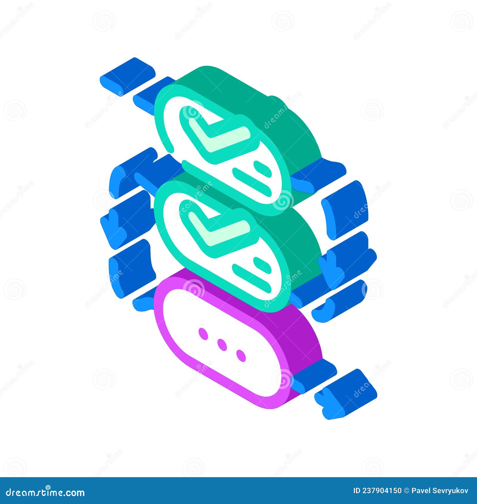 Process of Compliance Isometric Icon Vector Illustration Stock Vector ...