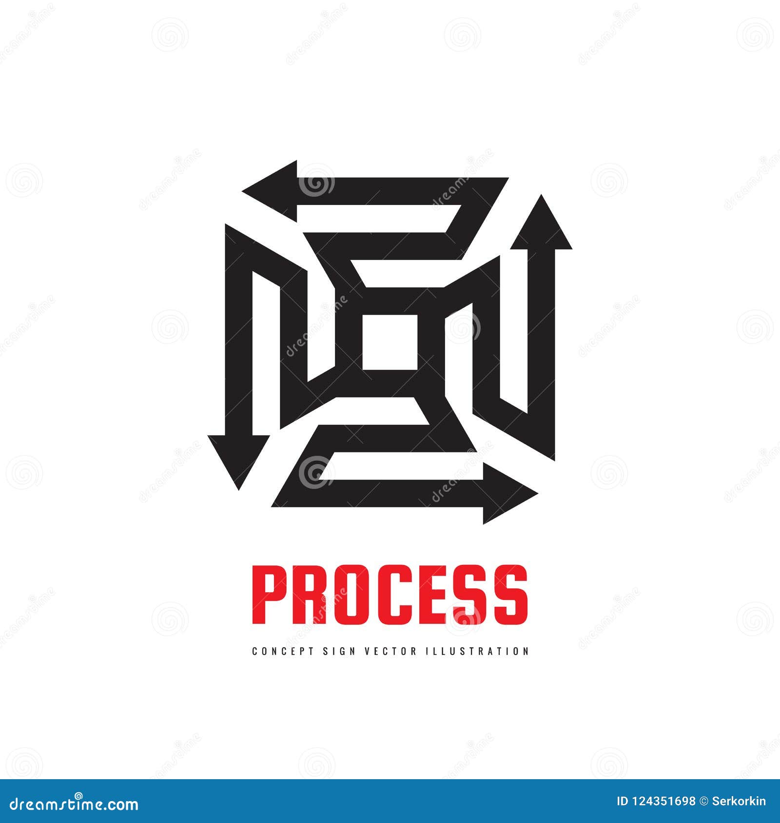 Process - Concept Business Logo Template Vector Illustration. Abstract ...