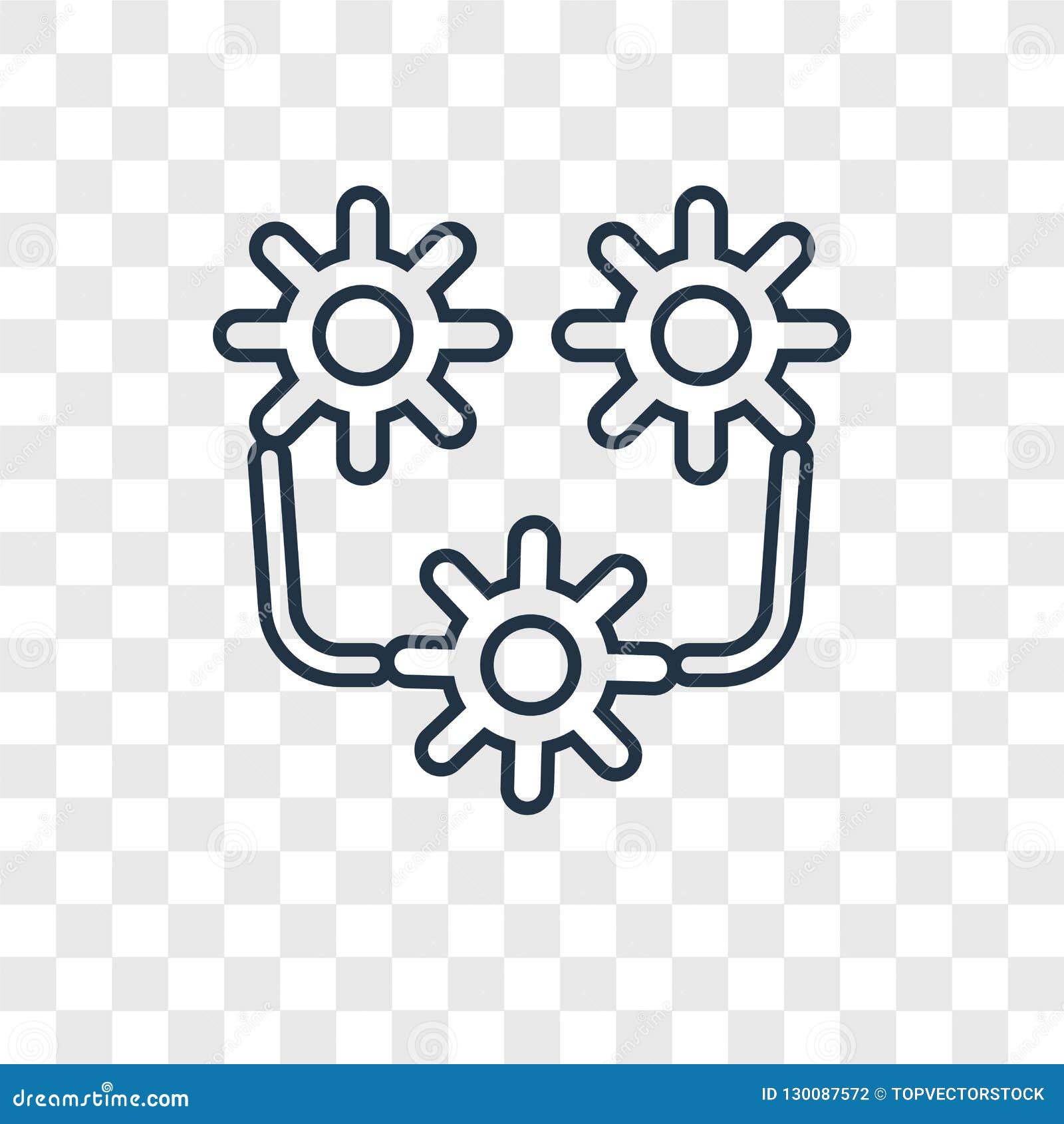 Process Concept Vector Linear Icon Isolated on Transparent Background ...