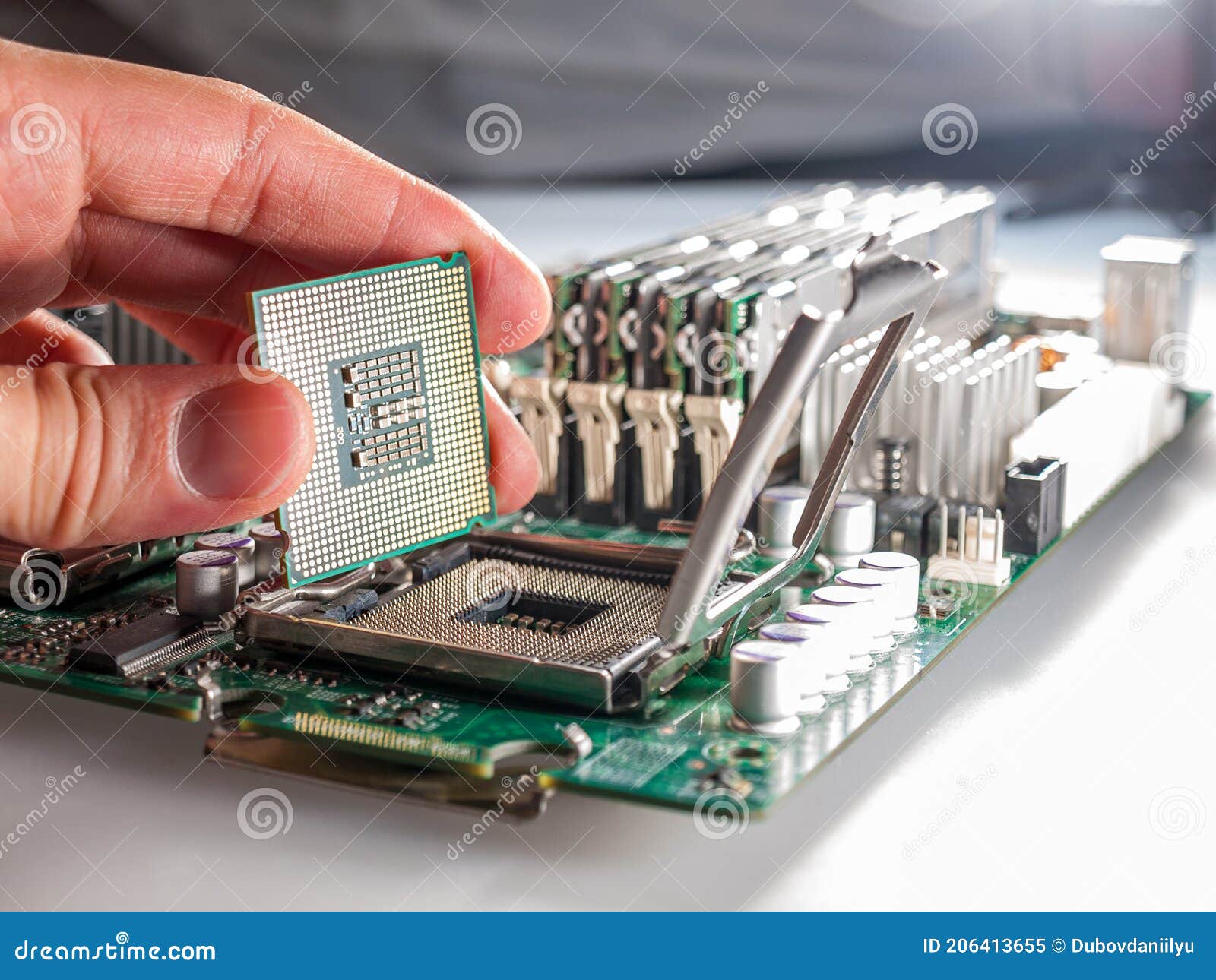 The Process of Connecting the CPU To the Processor Socket on a Modern ...