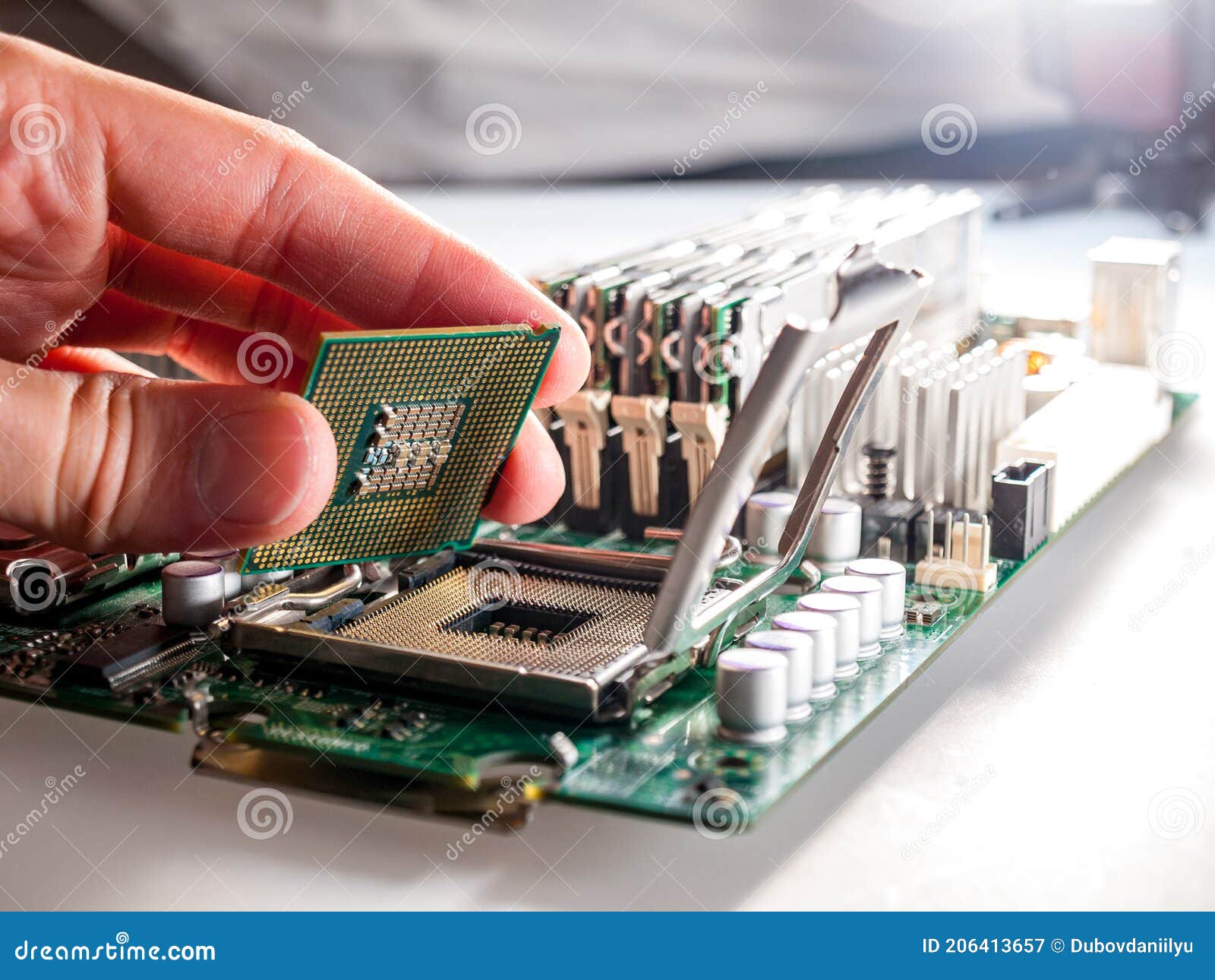 The Process of Connecting the CPU To the Processor Socket on a Modern ...