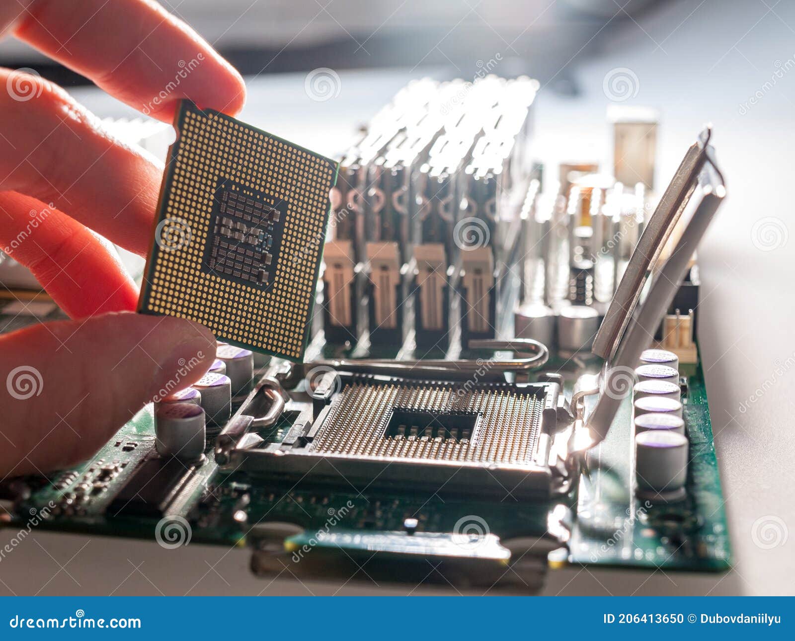 The Process of Connecting the CPU To the Processor Socket on a Modern ...