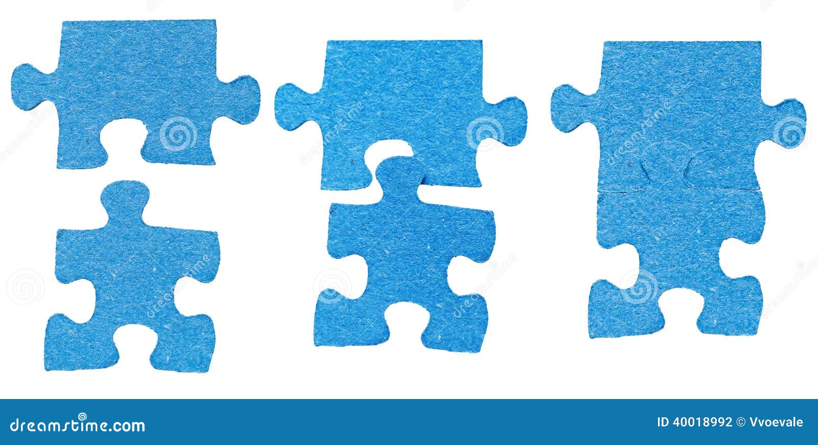 Process of Connecting of Two Jigsaw Puzzle Pieces Stock Photo - Image ...