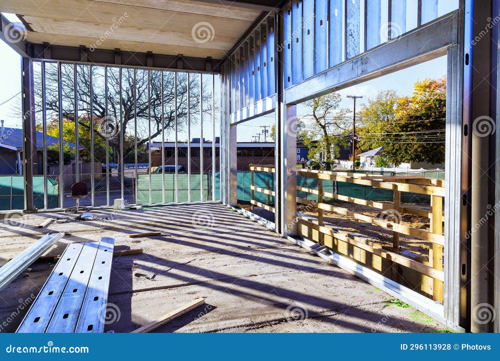 In Process of Constructing an Industrial Commercial Building, a Steel ...