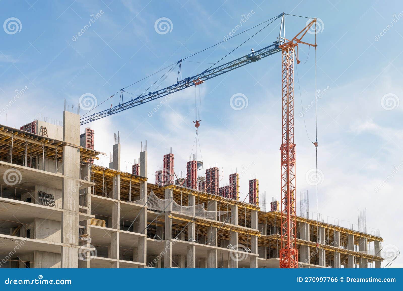 Process of the Construction of a High-rise Building Stock Photo - Image ...
