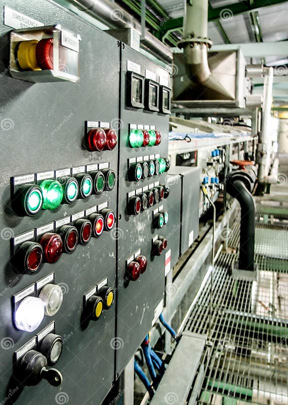 Process Control Panel in Factory 1 Stock Photo - Image of console ...