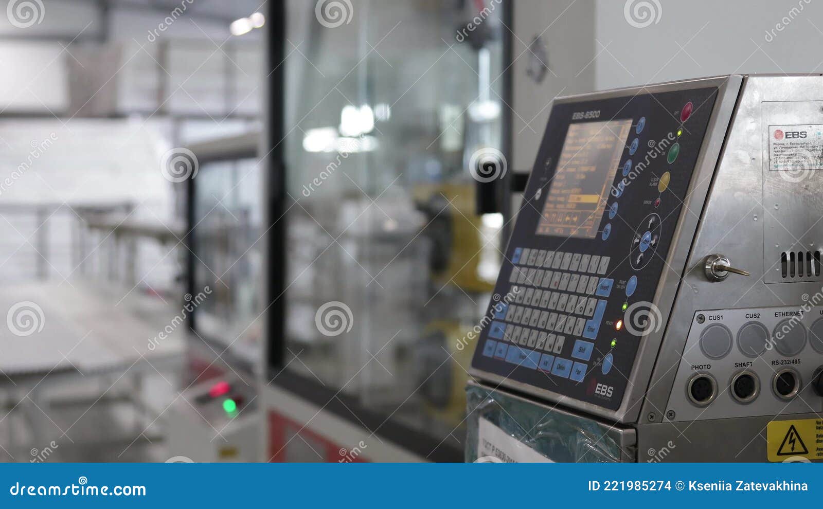 Process Control Terminal on a Conveyor at a Factory Stock Footage ...