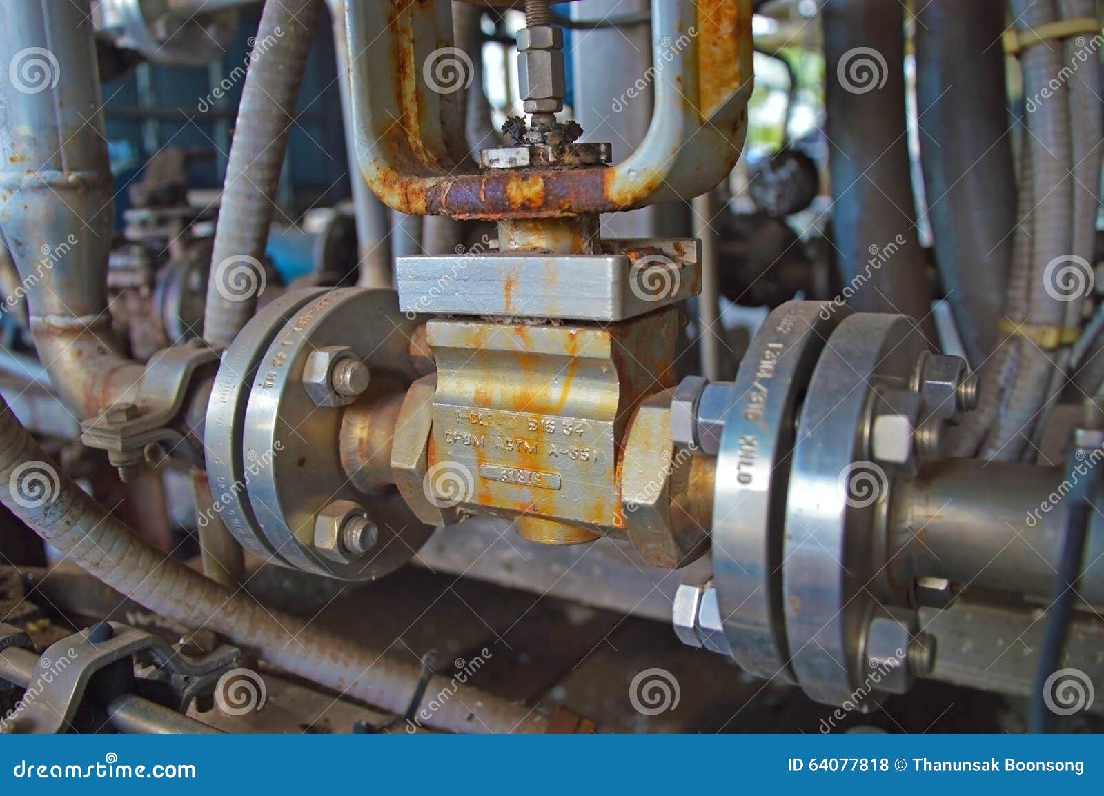 Process control valve stock photo. Image of gate, flow - 64077818