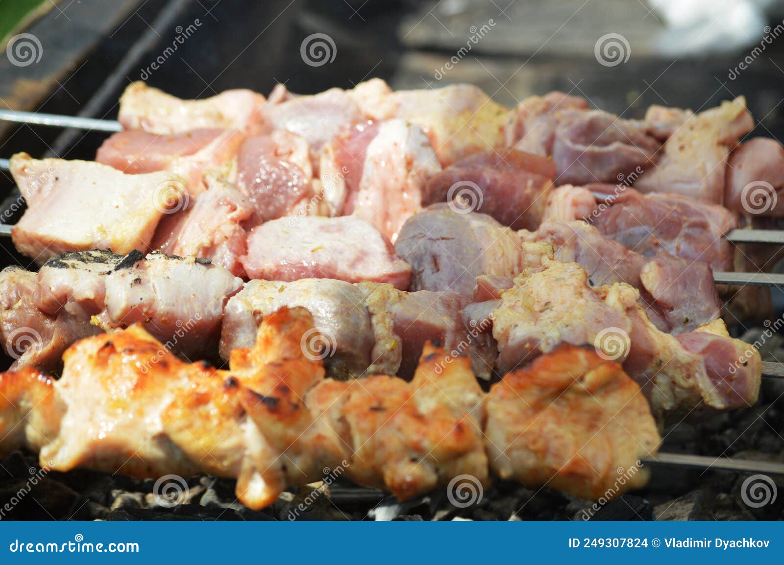 Grilled meat stock photo. Image of barbeque, kebap, fresh - 249307824
