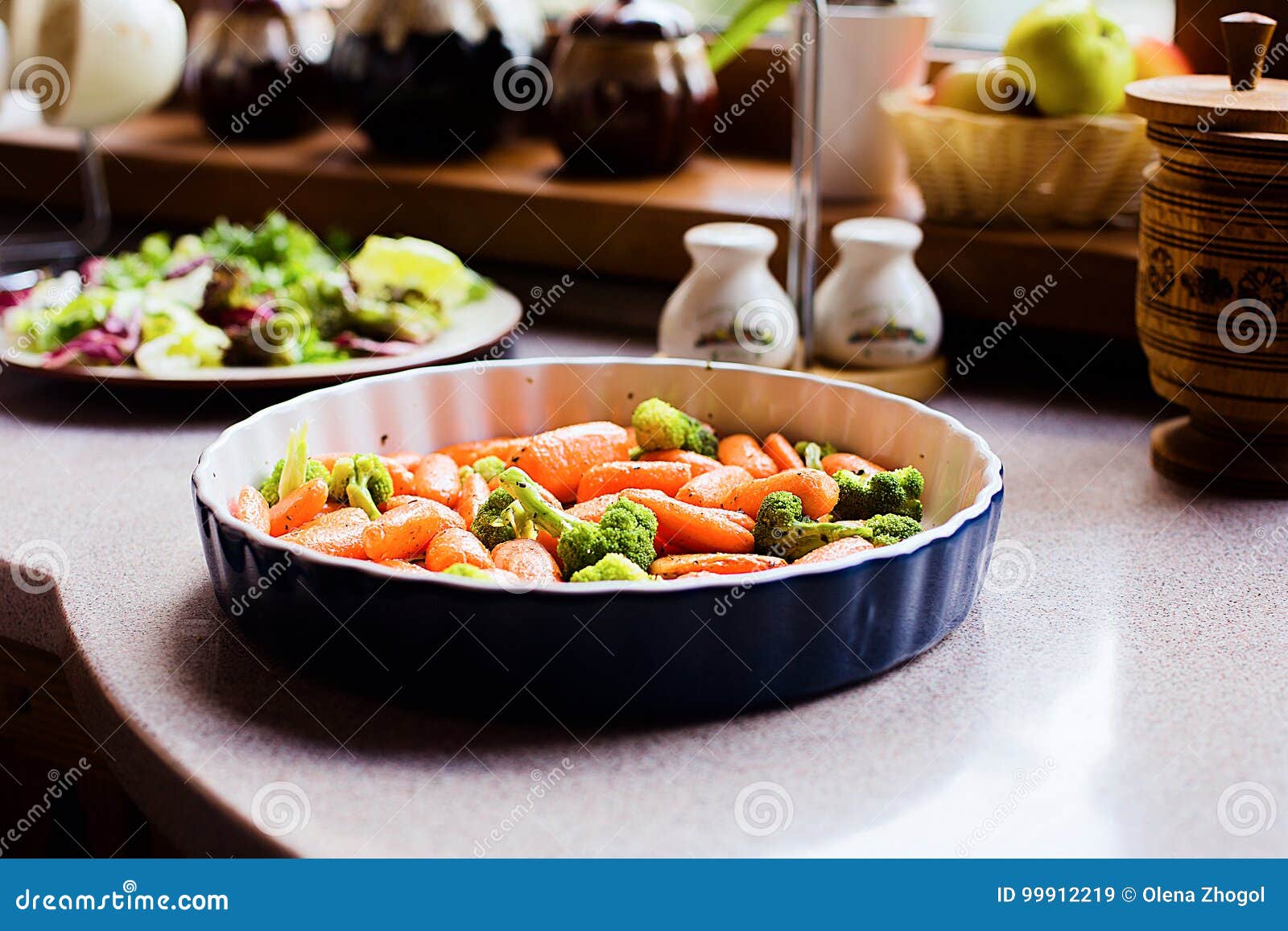 Process of Cooking Home Made Thanksgiving Vegetables Stock Image ...