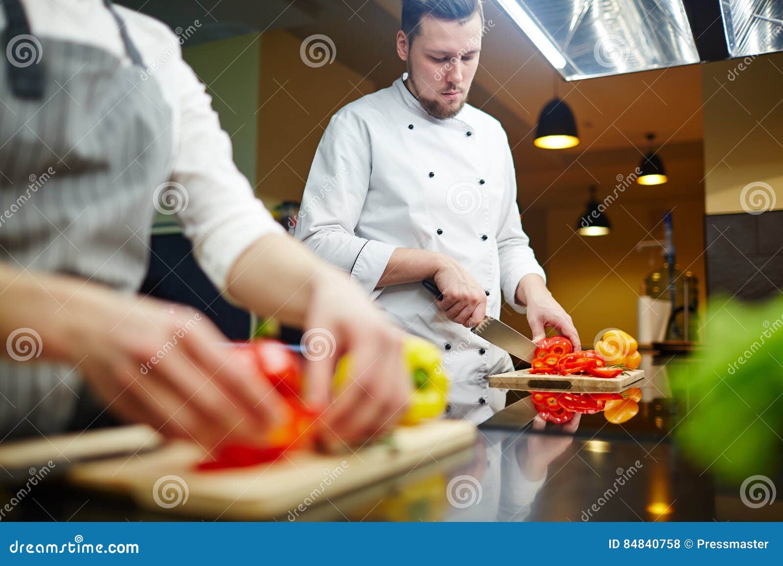 Process of cooking stock photo. Image of cooking, professional - 84840758