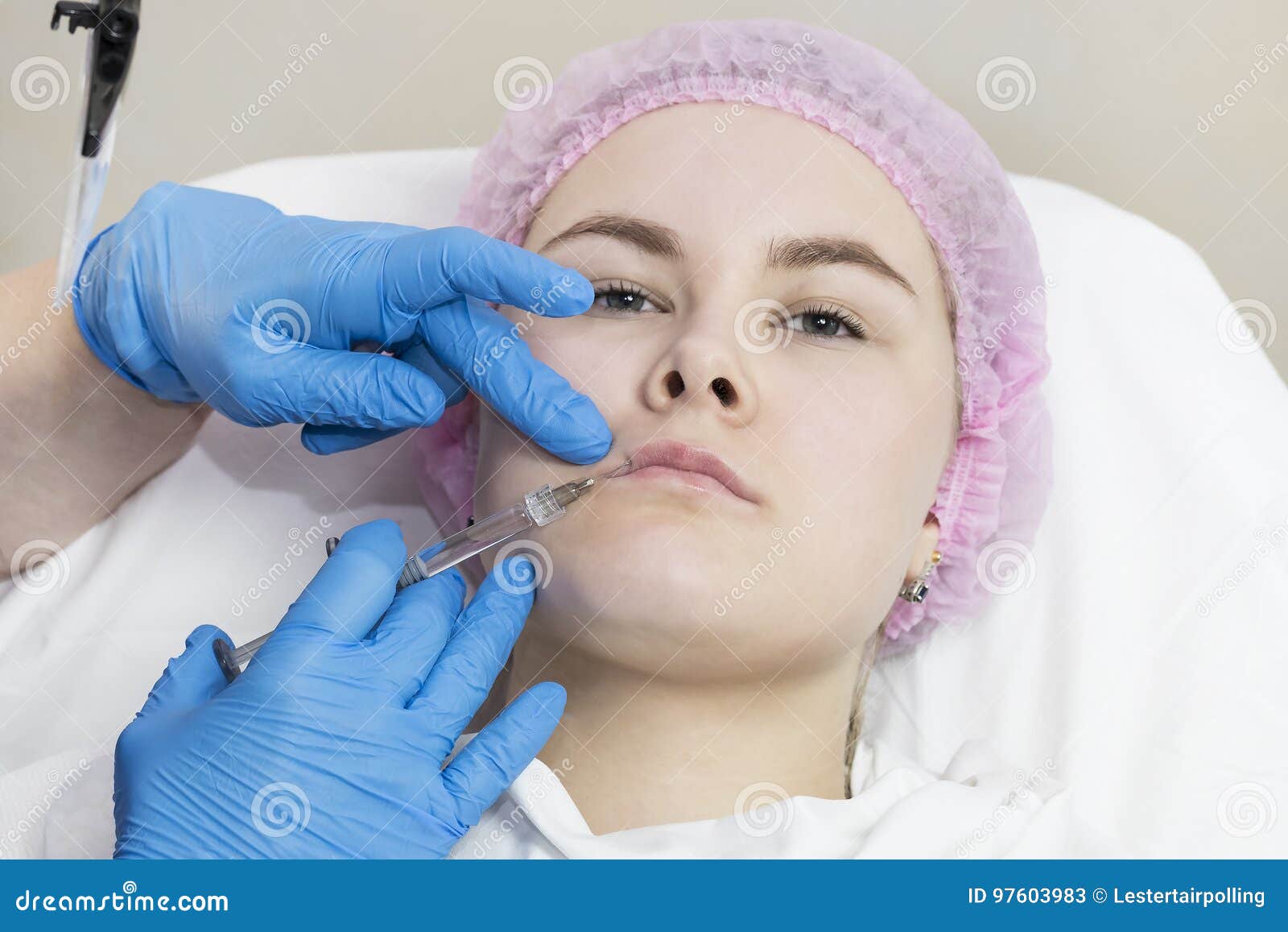 The Process of Cosmetic Surgery of Injection Stock Image - Image of ...