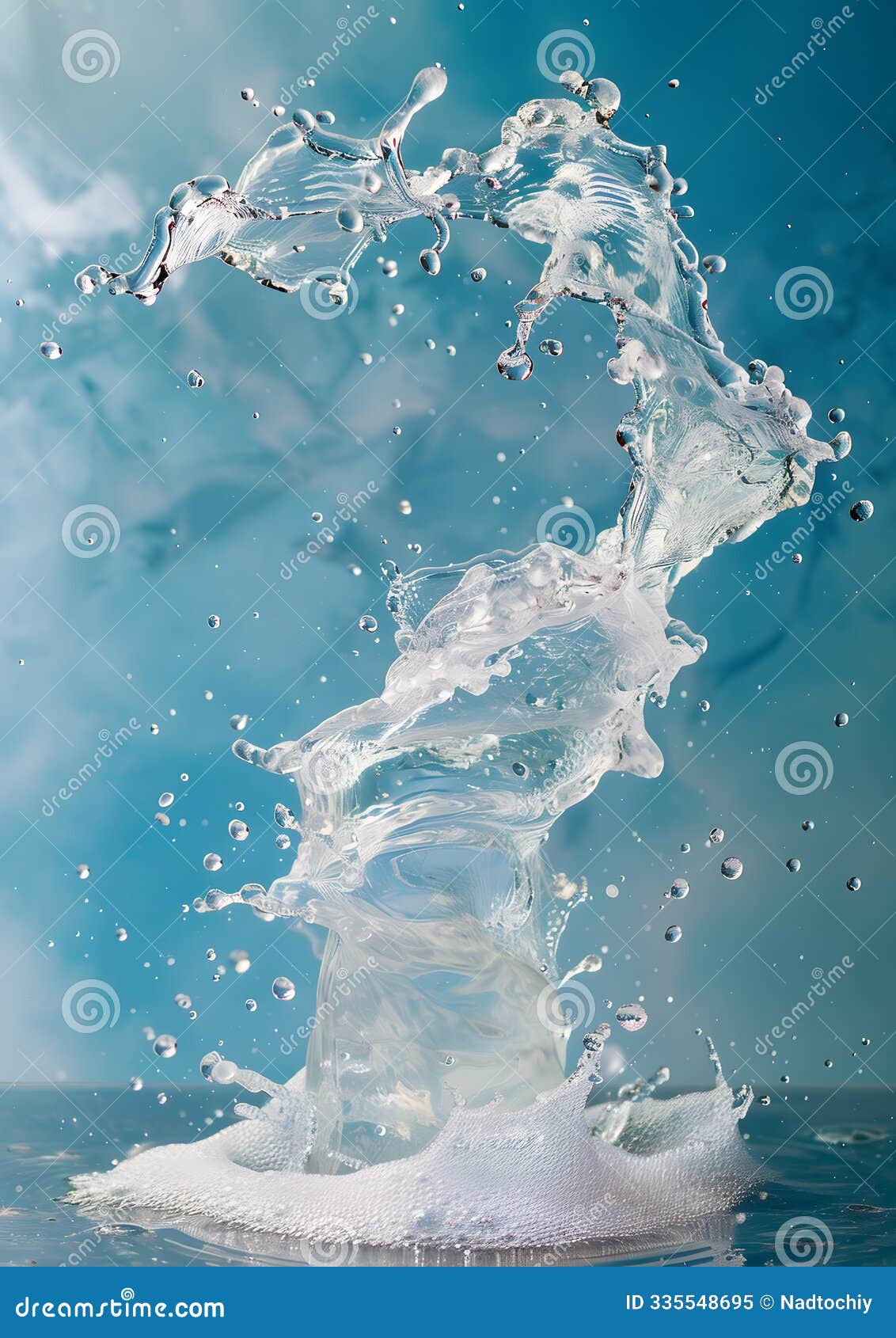 The Process of Crafting a Kinetic Sculpture Using Water Splashes Stock ...