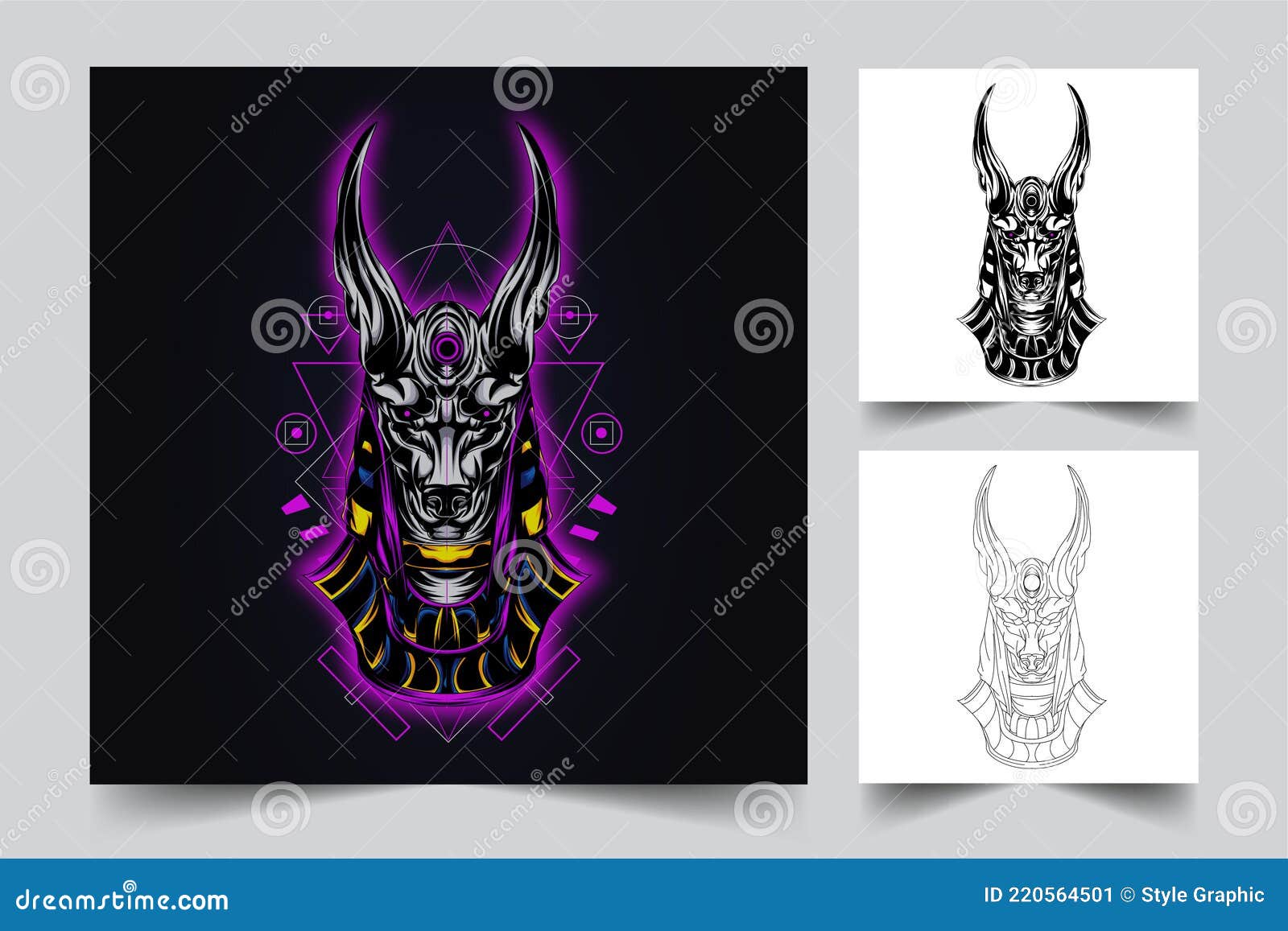 Anubis Mascot Logo Design Vector With Modern Illustration Concept Style ...