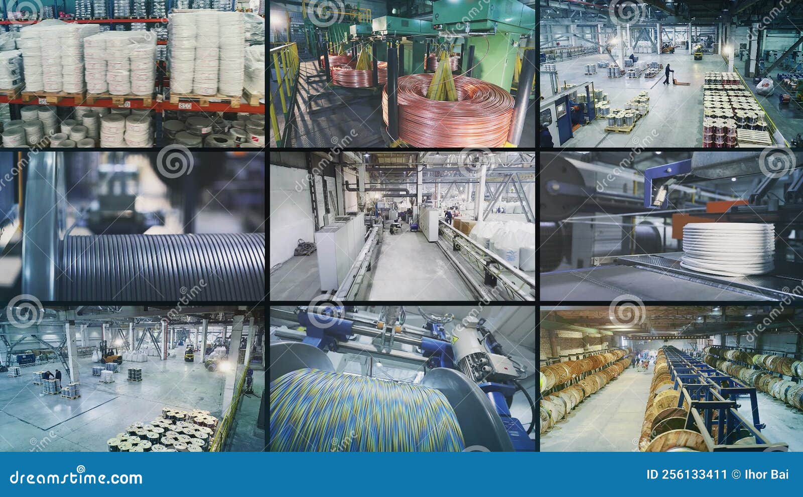 The Process of Creating a Cable. Factory for the Production of Cables ...