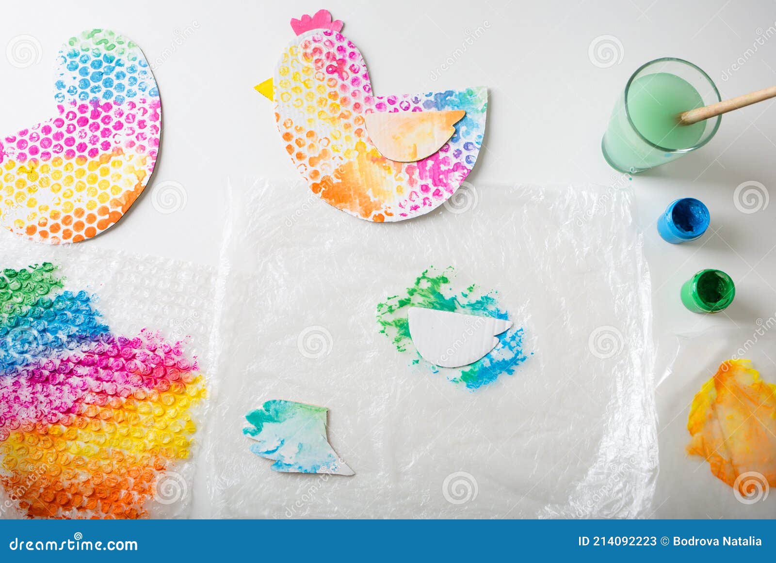 Process of Creating Chicken Made of Cardboard - Egg Stand. Easter Decor ...