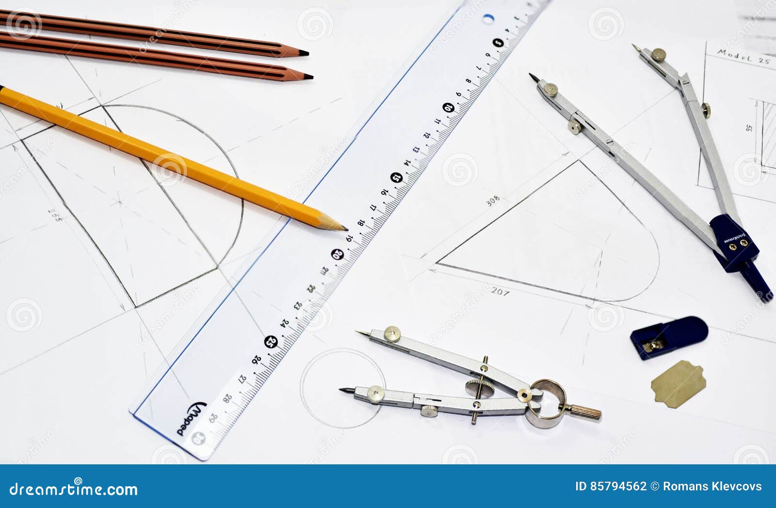 The Process of Creating the Drawing. Stock Photo - Image of drawing ...