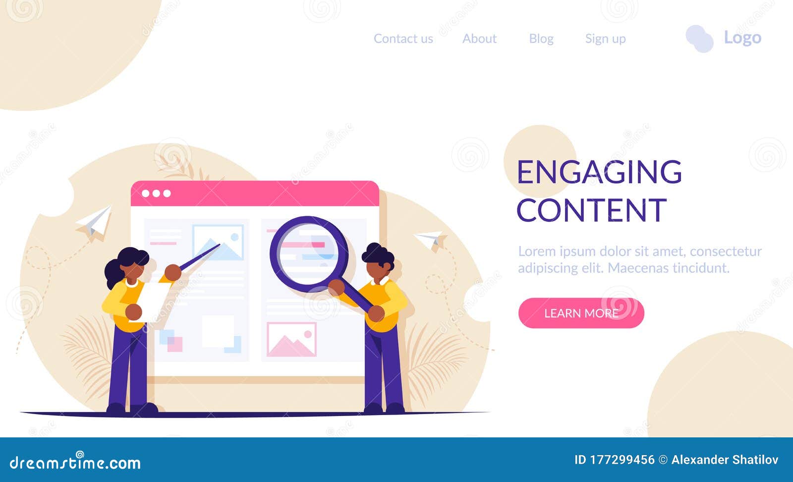 The Process of Creating Engaging Content for a Website or Blog. Man ...